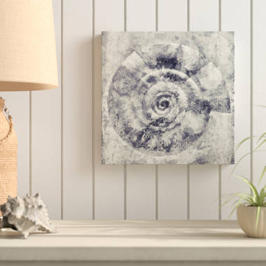 Highland Dunes Sea Shell Study 2 Blue Colorful Nautical Contemporary Modern On Canvas Print ...